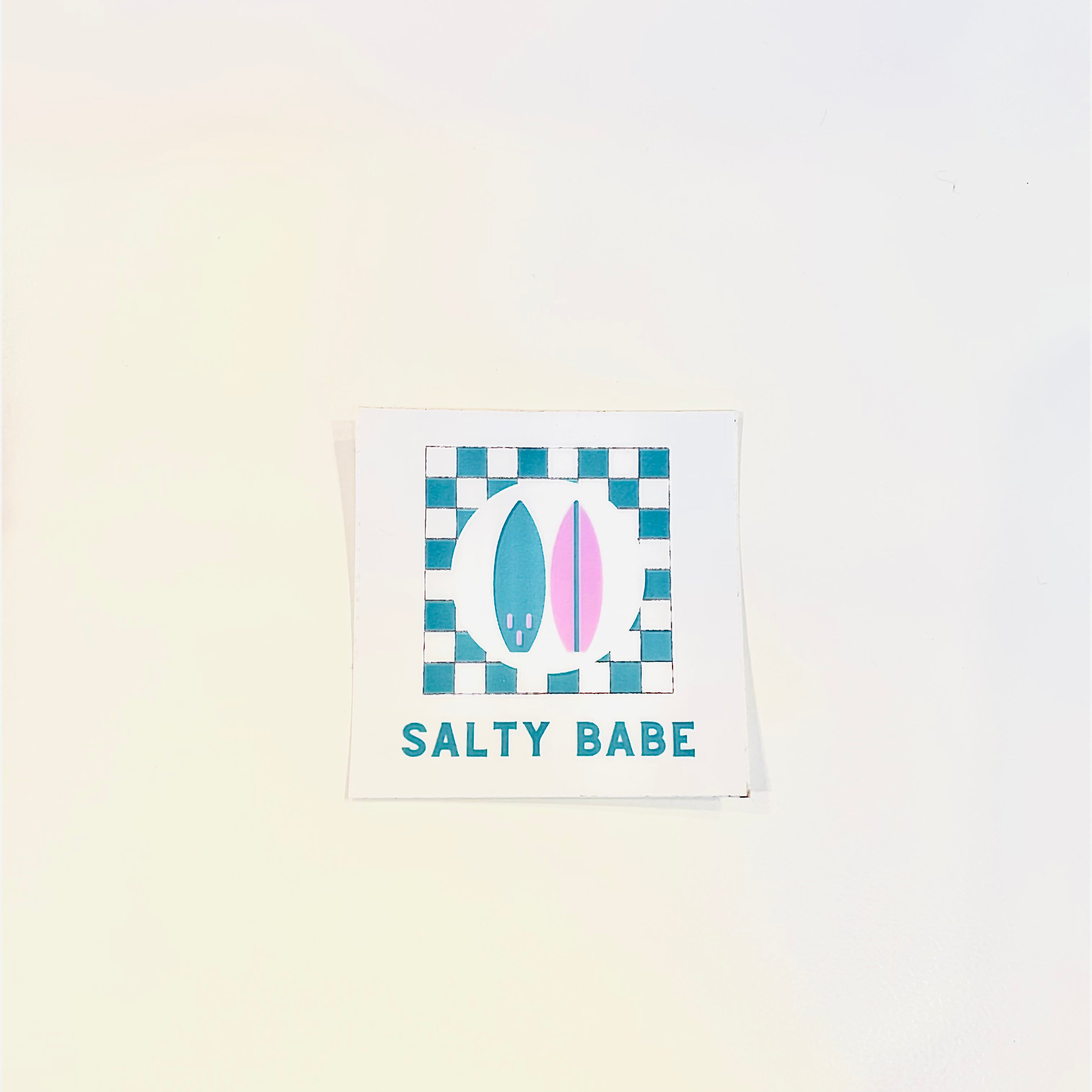 Salty Babe Checkerboard Sticker – The Salty Babe