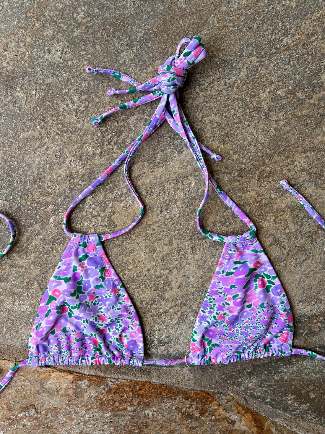 Summer Love1 Split Halter Tri bikini top – The Salty Babe